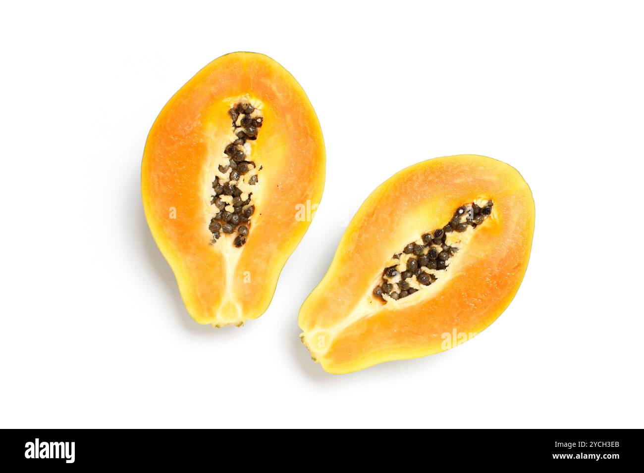 Papaya fruit whole sliced Cut Out Stock Images & Pictures - Alamy