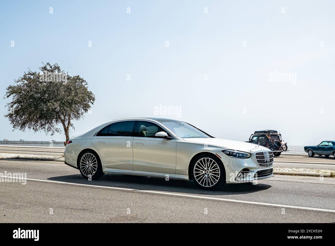 Gulfport, MS - October 04, 2023: Wide angle front corner view of a 2021 ...