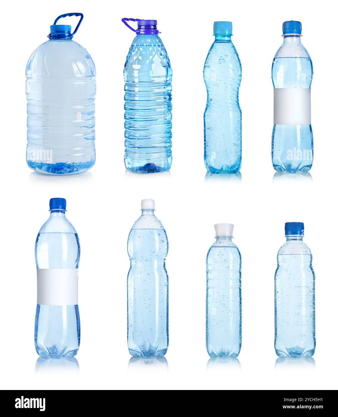Collage of water bottles Stock Photo - Alamy