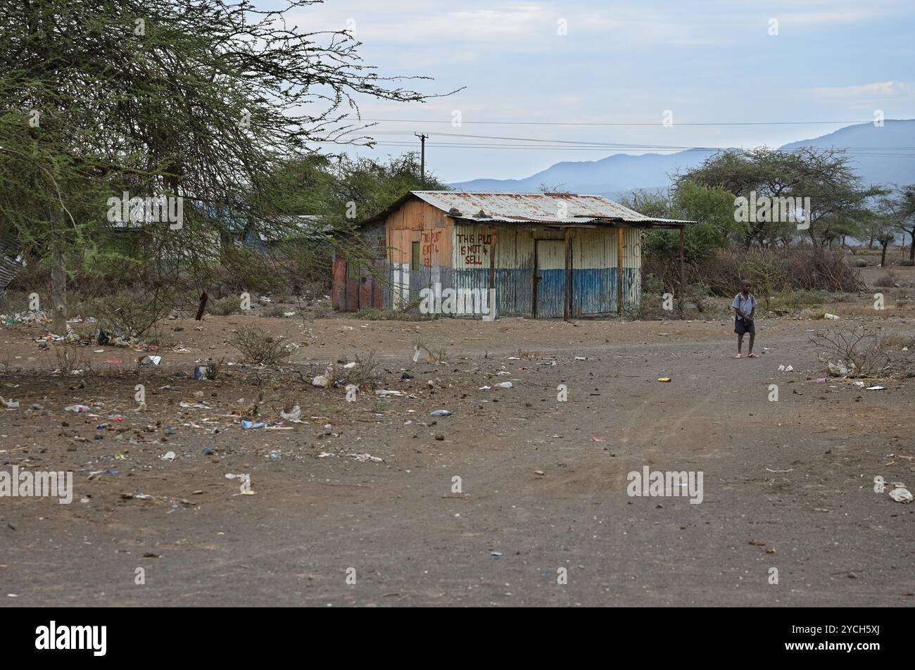 A SUBURB OF NAIROBI, KENYA - NOVEMBER 17, 2022: A village in the ...