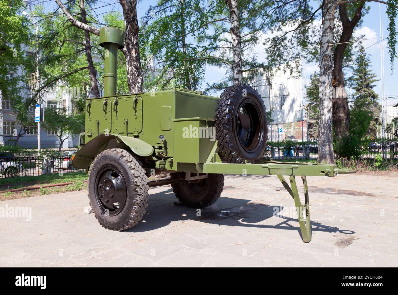 Russian or soviet army military mobile field kitchen Stock Photo - Alamy