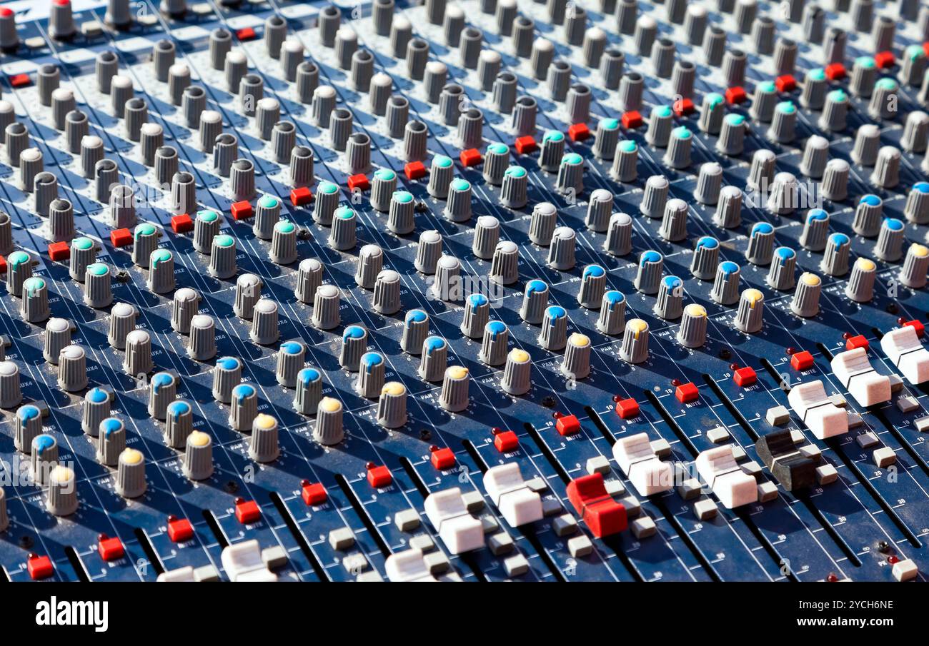 Dj adjust sound music mixer hi-res stock photography and images - Alamy