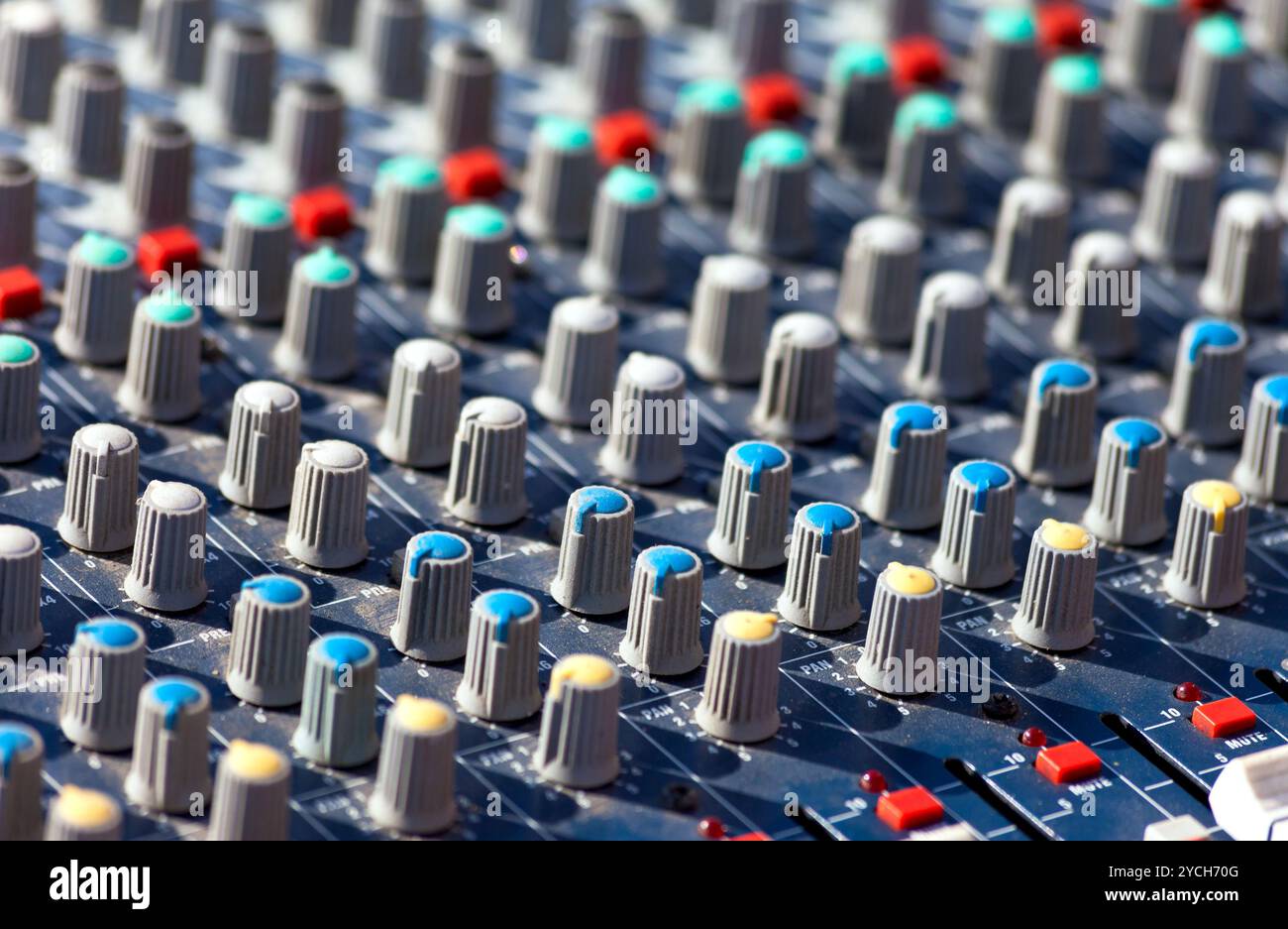 Old Dj sound mixer. Equipment for concerts Stock Photo - Alamy