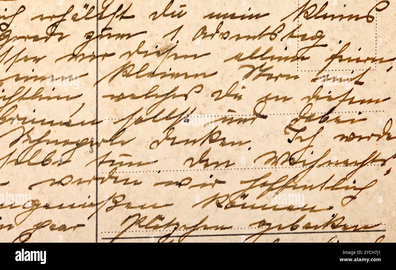 German letter handwriting hi-res stock photography and images - Alamy