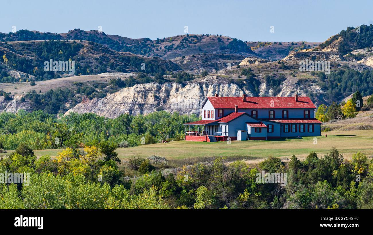 The historic chateau de mores in medora hi-res stock photography and ...