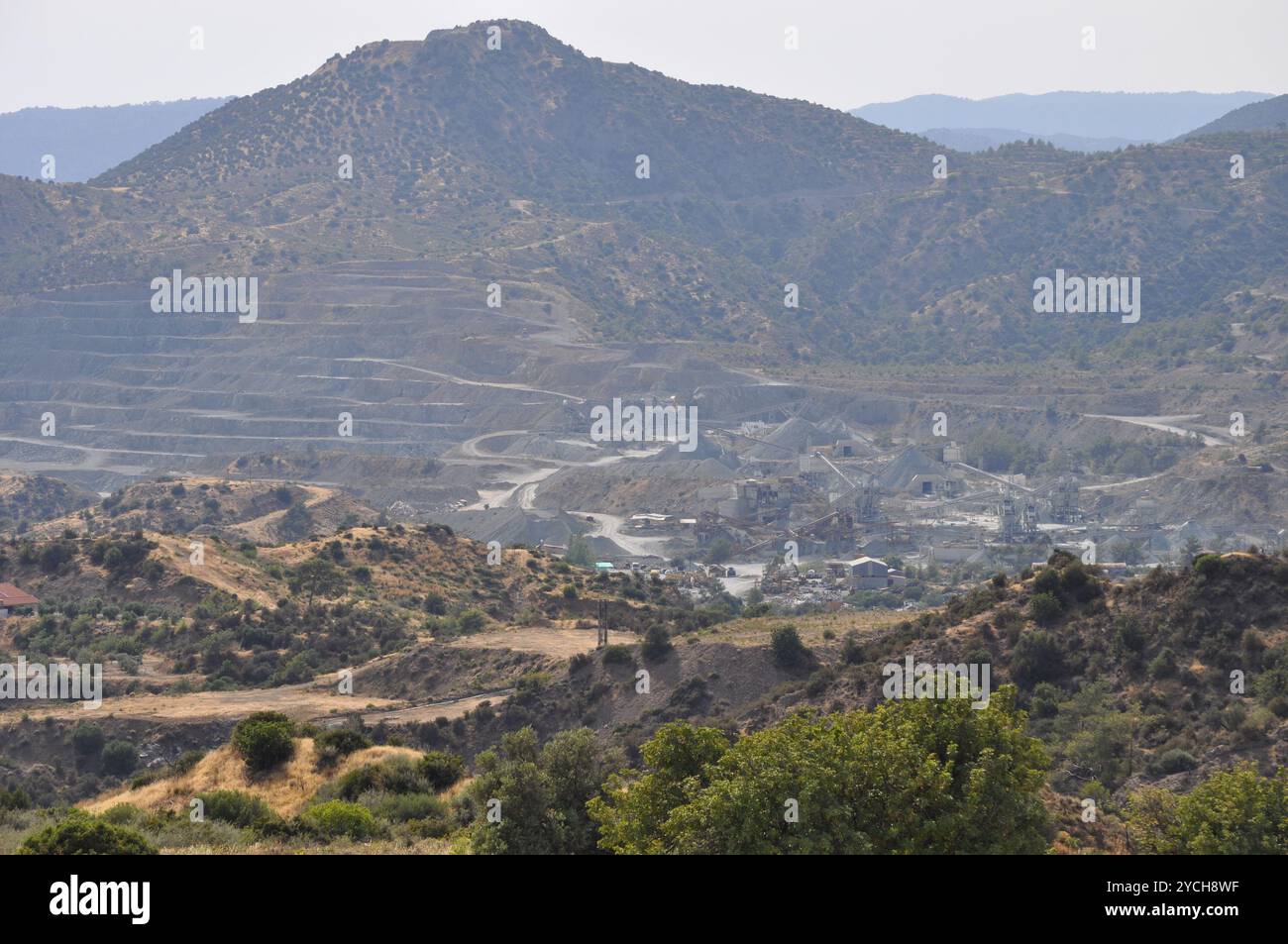 Industrial Quarry and Extract Rock Stock Photo - Alamy