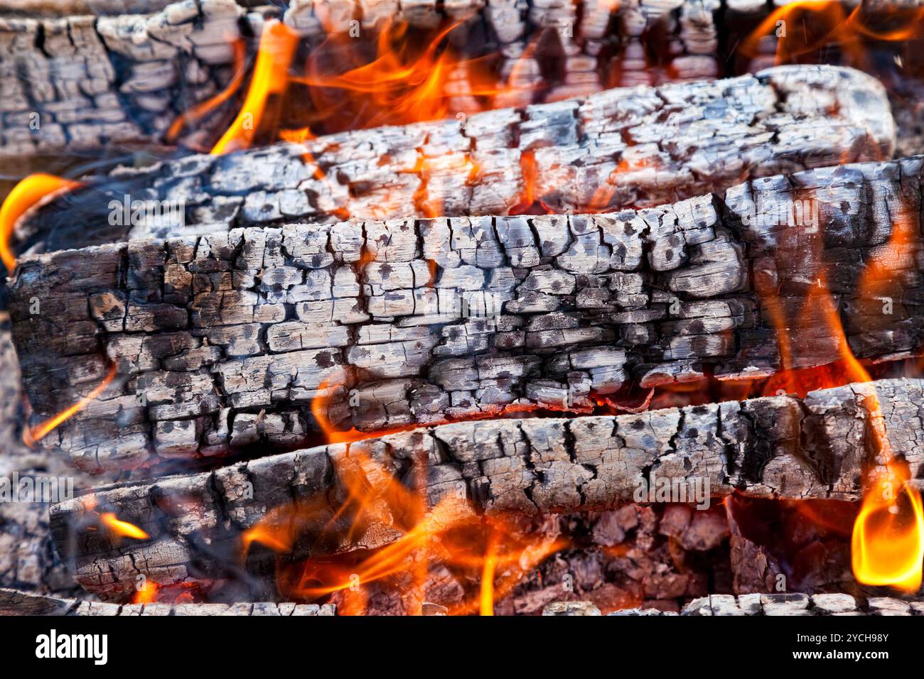 Burning woods in campfire close hi-res stock photography and images - Alamy