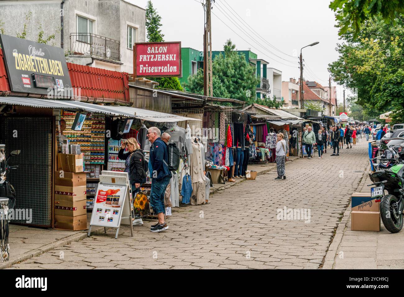 Polenmarkt in Swinemünde, Grenzmarkt in Swinoujscie, Polen, Europa ...