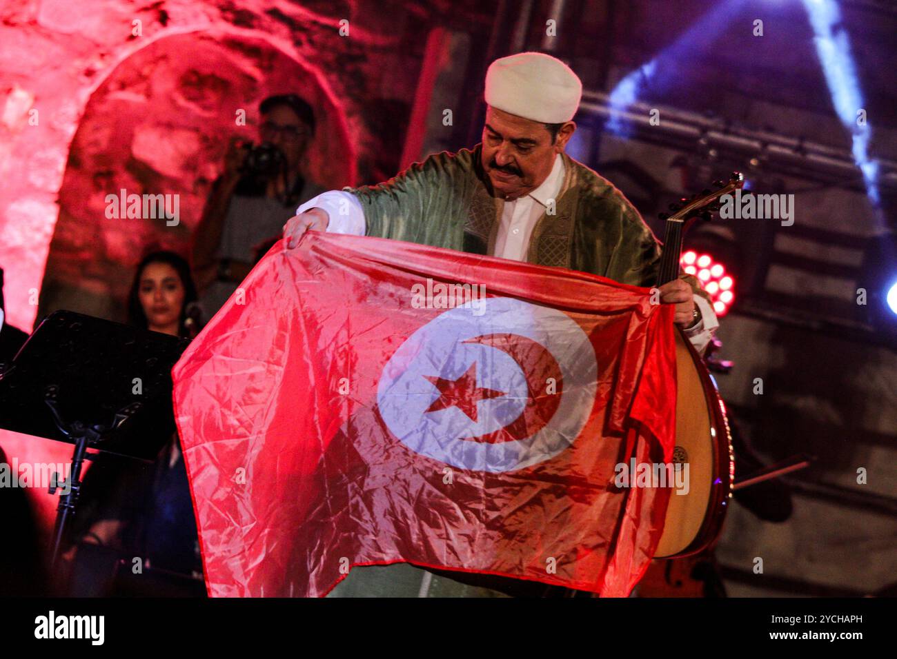 Bizerte, Tunisia. 07 August 2024. Tunisian artist Lotfi Bouchnak ...