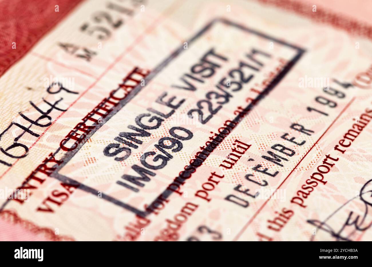 British visa stamp in passport Stock Photo - Alamy