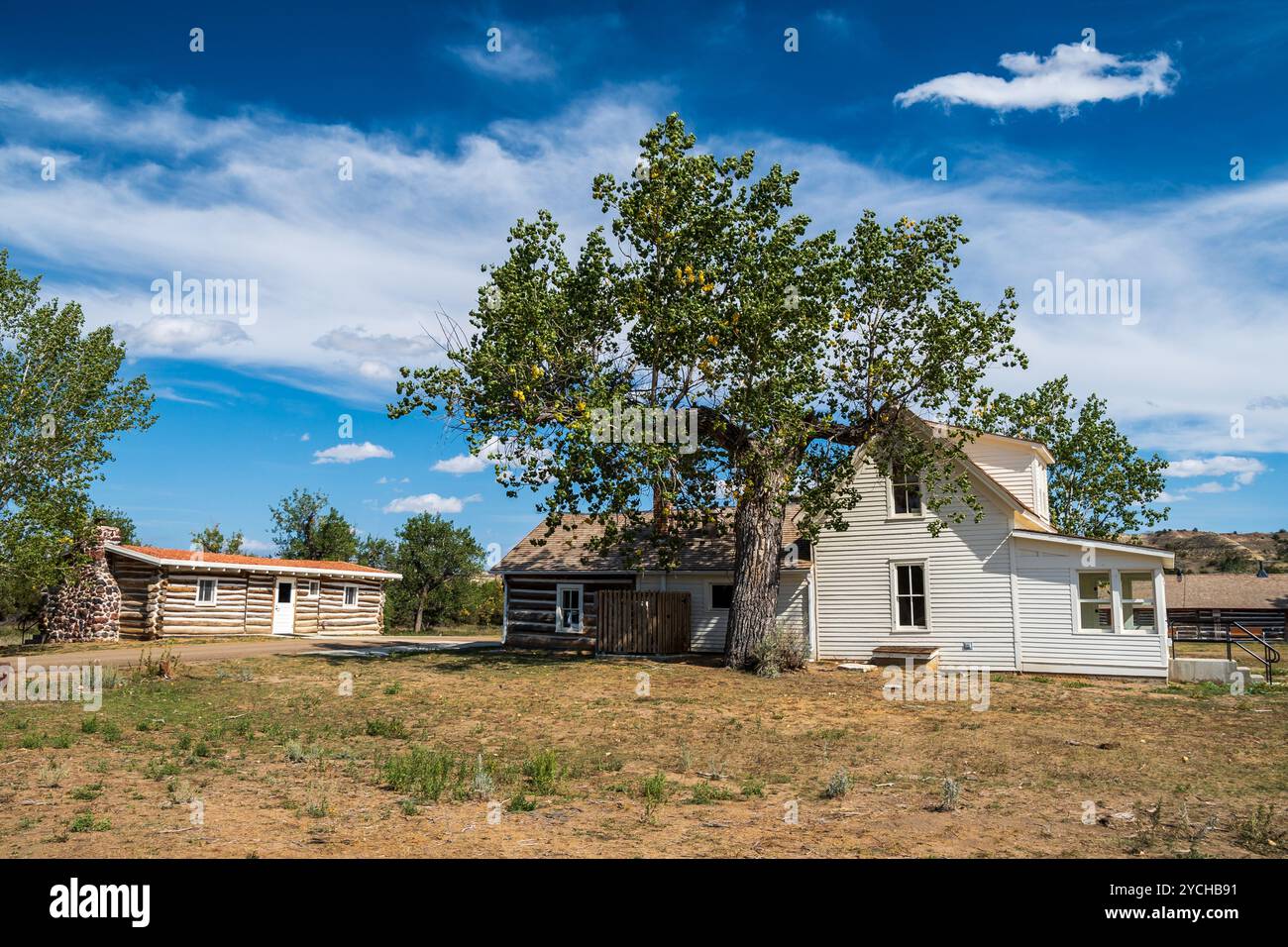 Ranch House and Cabin in Theodore Roosevelt National Park in North ...