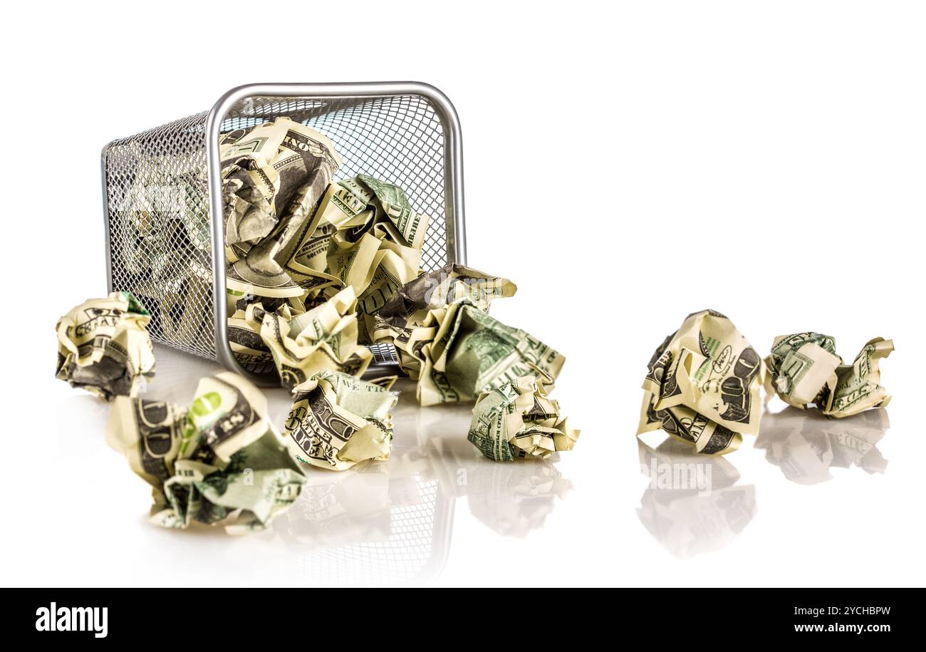 Money in a basket Stock Photo - Alamy