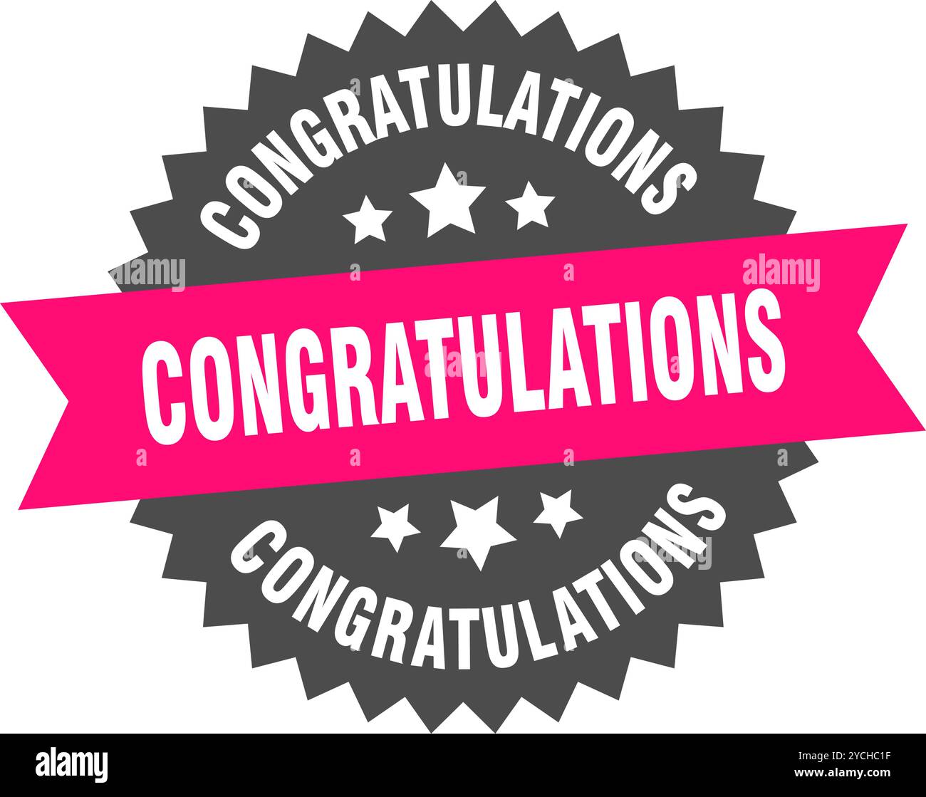 congratulations round pink label isolated on transparent background ...