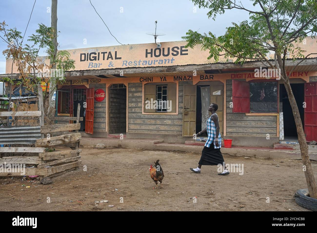 A SUBURB OF NAIROBI, KENYA - NOVEMBER 17, 2022: Rural landscape in the ...