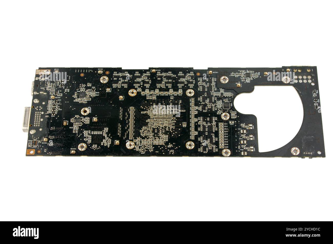circuit video card isolated on a white background Stock Photo - Alamy