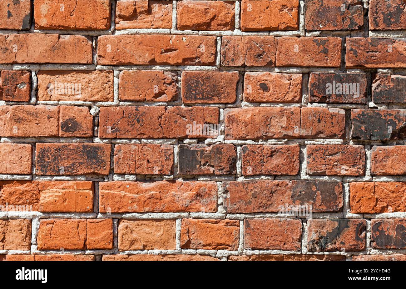 Old red brick wall as background Stock Photo - Alamy