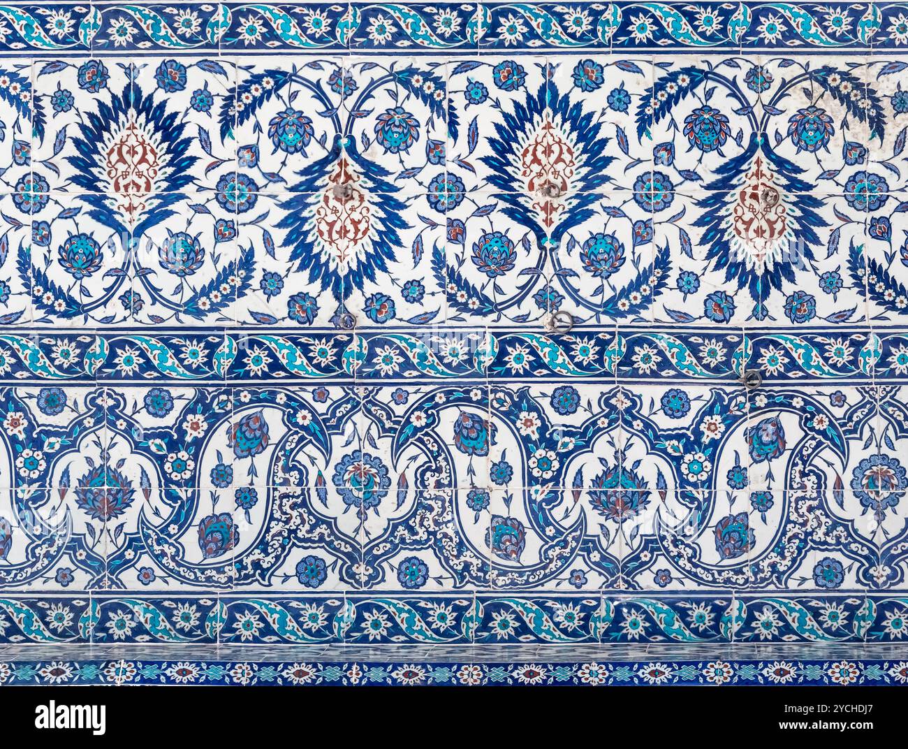 Vintage ceramic tiles, İznik tiling decor from Rustem Pasa Mosque in ...