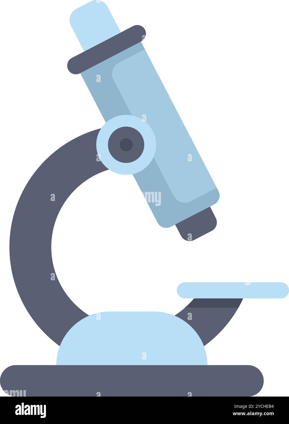 Vector illustration in flat design style of a laboratory microscope ...