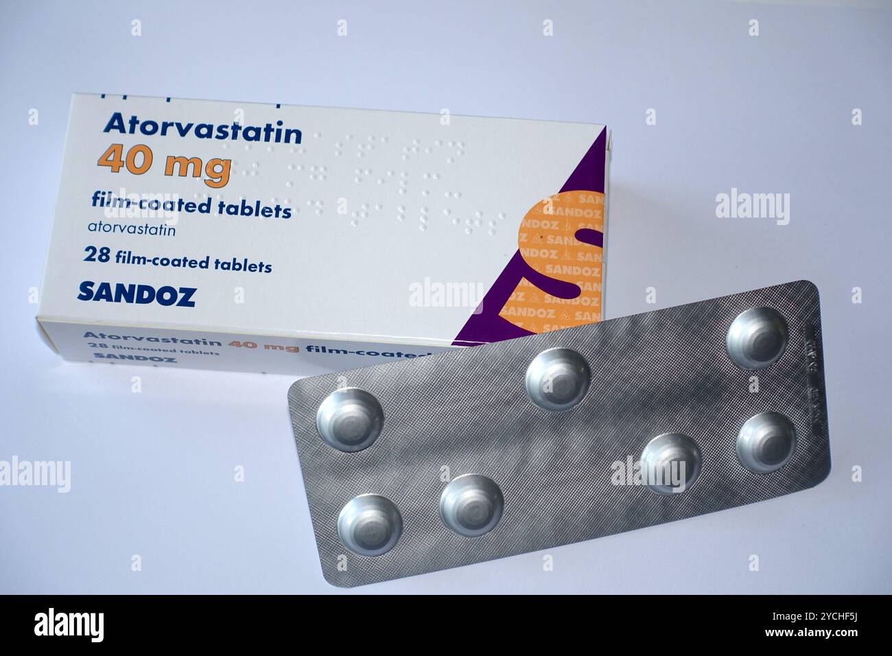 A Box of 28, 40mg Film Coated Atorvastatin (Lipitor) 'Statin' Tablets ...
