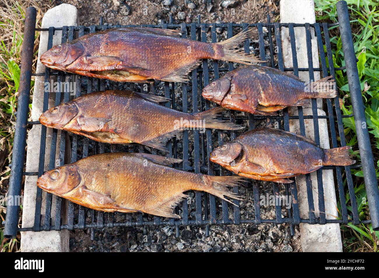 Homemade smoked fish Stock Photo - Alamy
