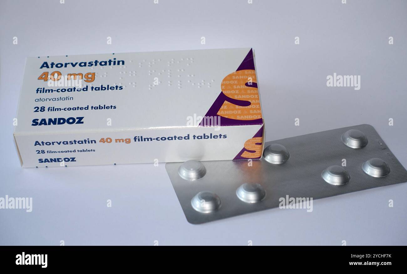 A Box of 28, 40mg Film Coated Atorvastatin (Lipitor) 'Statin' Tablets ...
