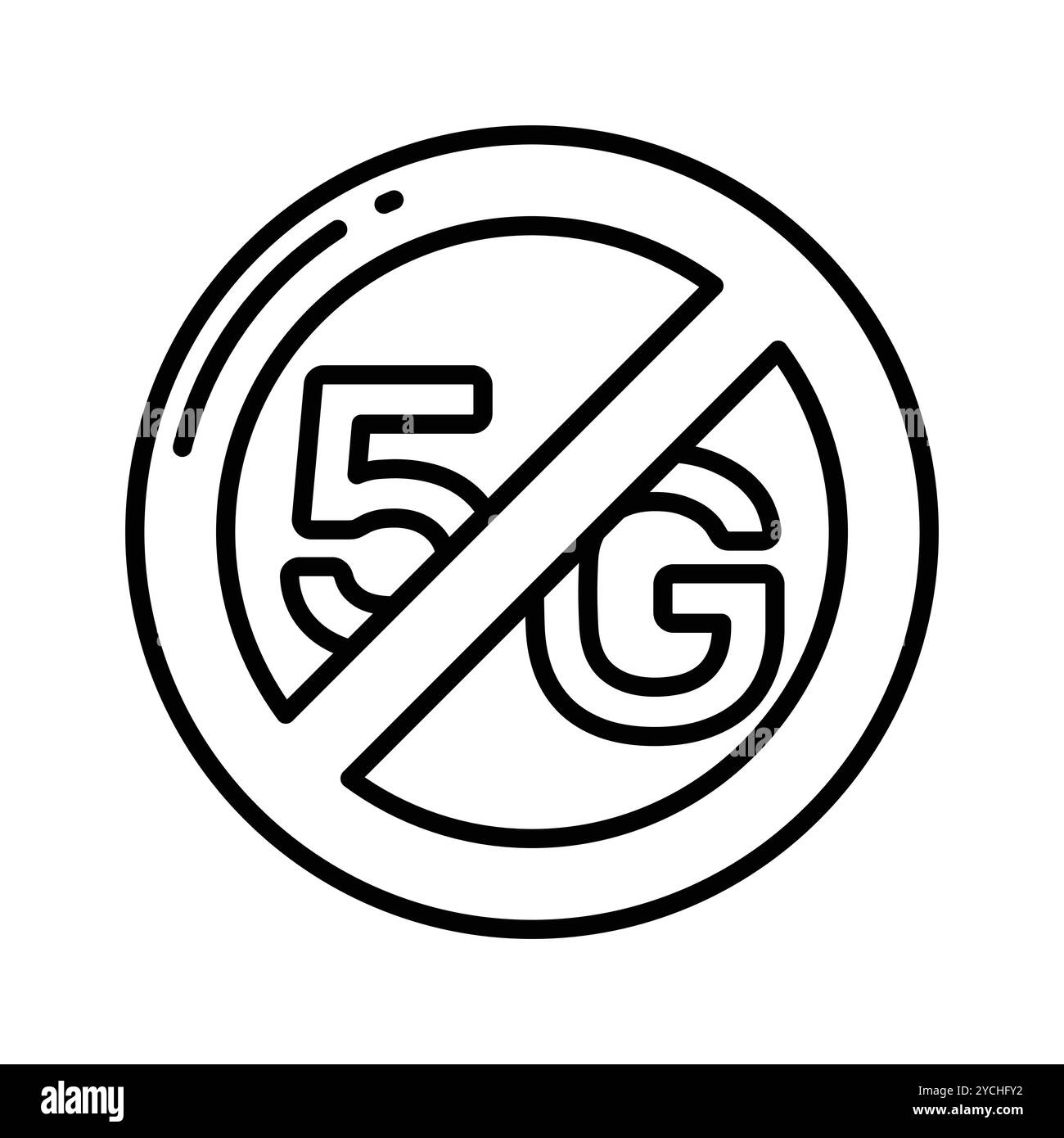 An icon of no 5G network in modern style, easy to use icon Stock Vector ...