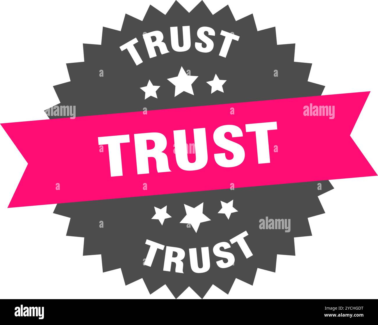 trust round pink label isolated on transparent background. trust Stock ...