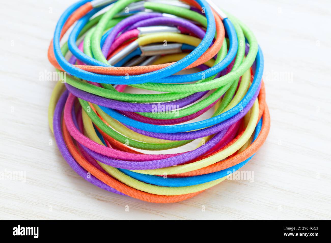 Colored rubber bands Stock Photo - Alamy