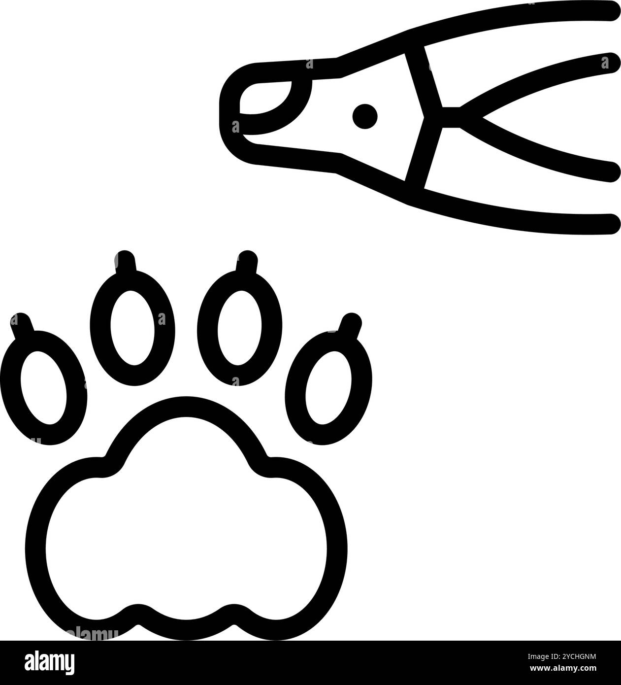 Claw cutters simple sign. Grooming Tools vector icons. Pet Care and ...