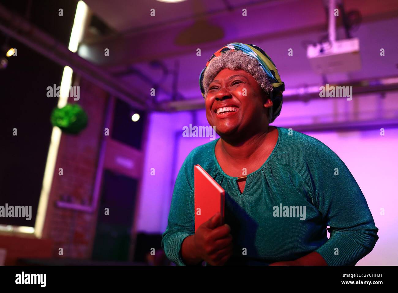Birmingham, UK. 23rd Oct, 2024. Actor Tonia Daley-Campbell rehearses ...