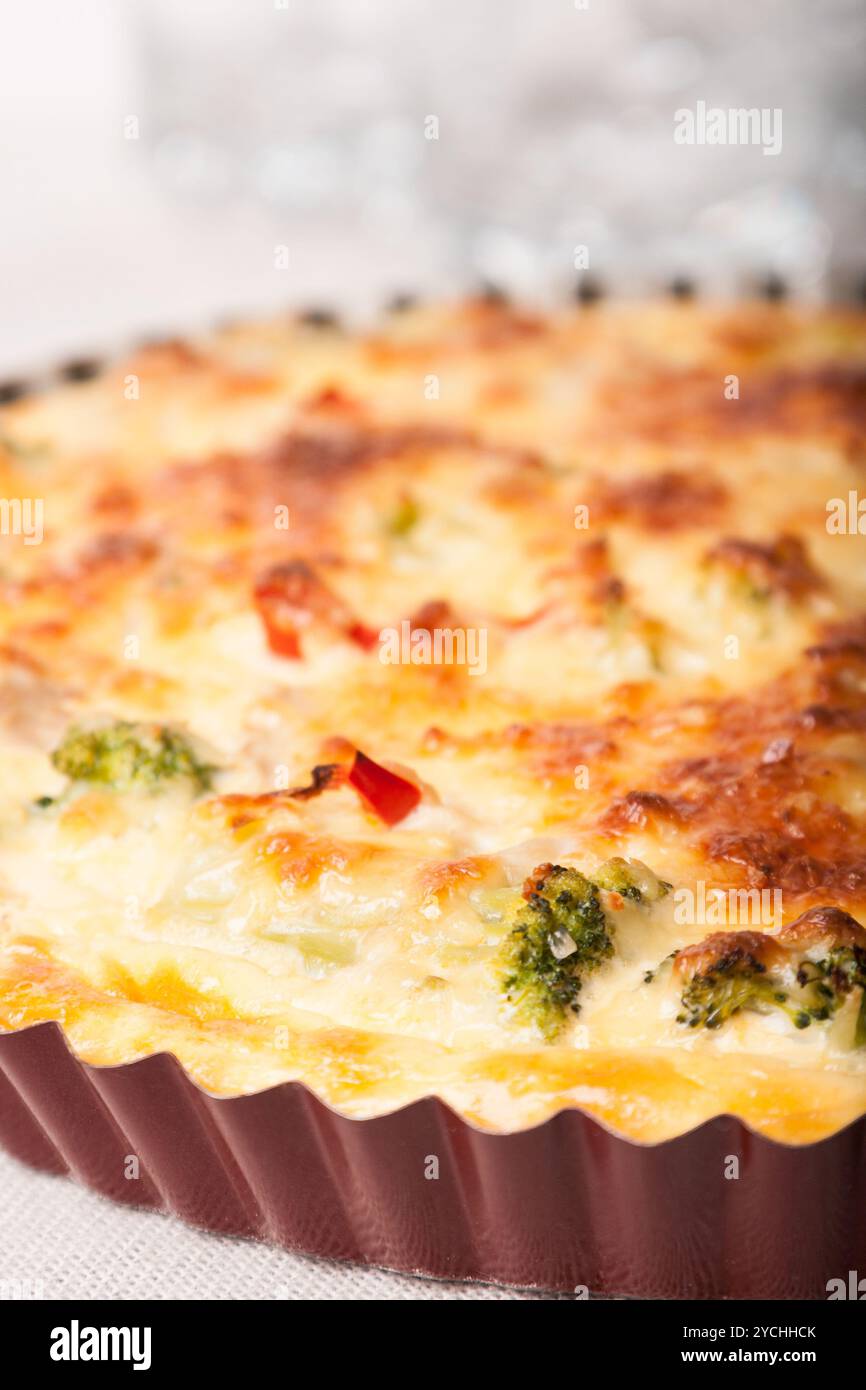 Closeup golden round bake tart in form on cloth Stock Photo - Alamy