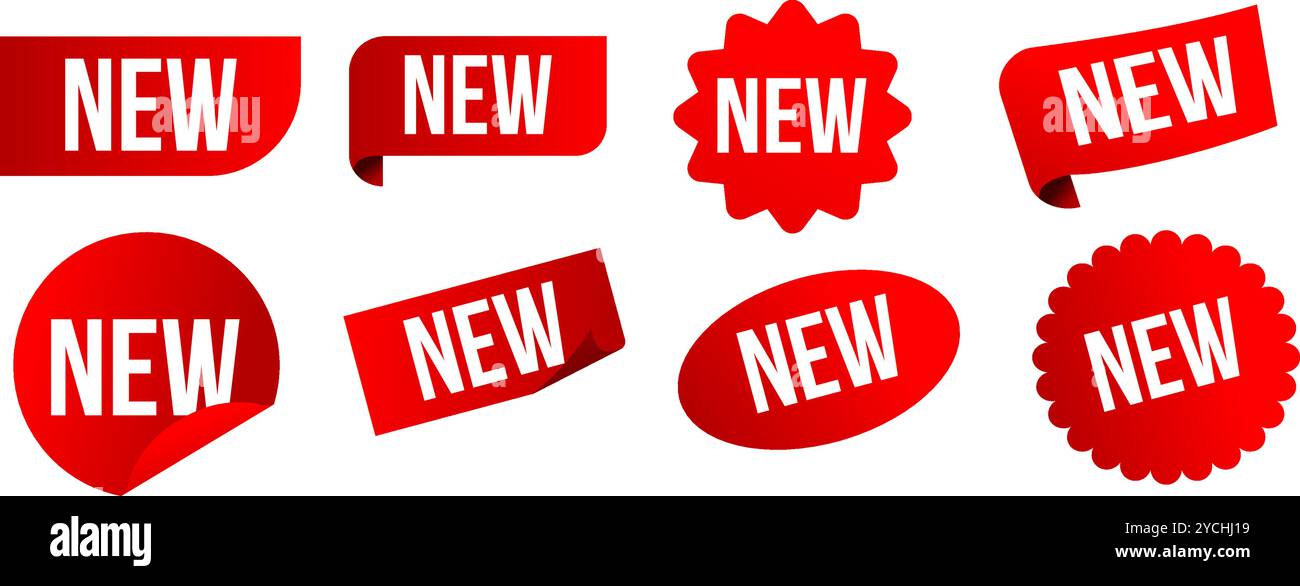 new red sticker - vector label Stock Vector Image & Art - Alamy