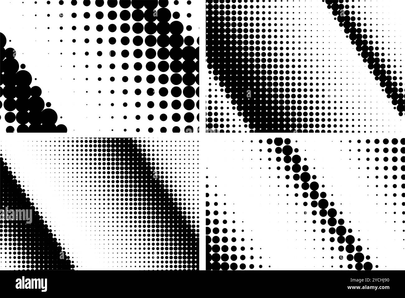 Stylish halftone gradient banners featuring diagonal patterns and ...