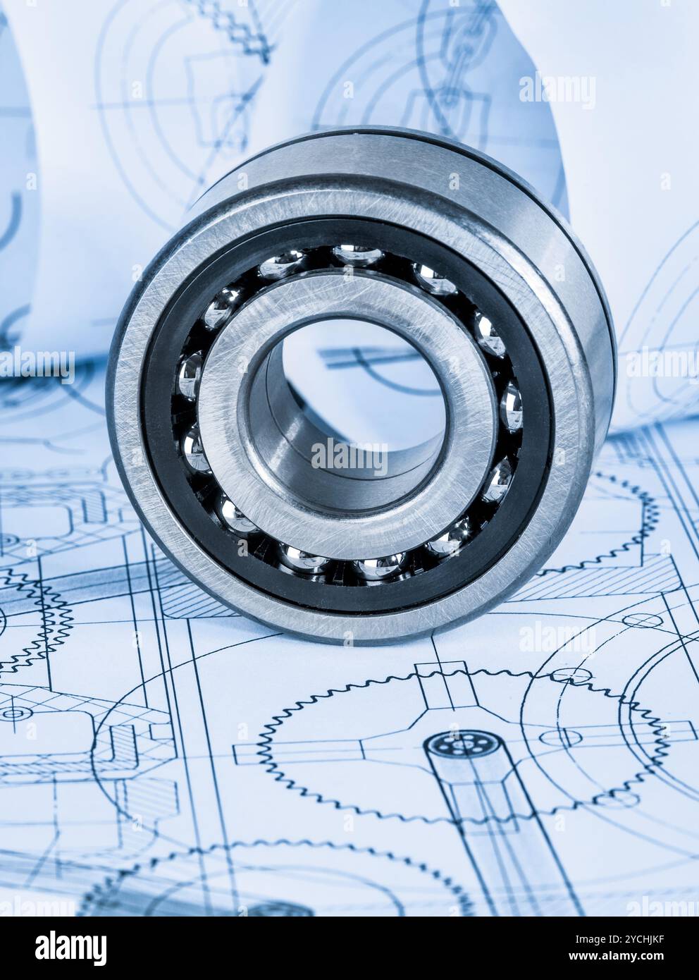 Technical drawings with the bearing Stock Photo - Alamy