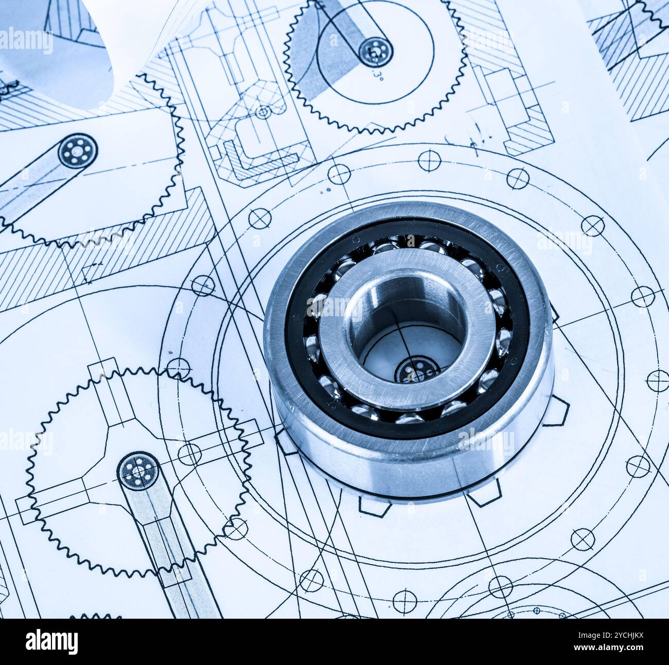Technical drawings with the bearing Stock Photo - Alamy