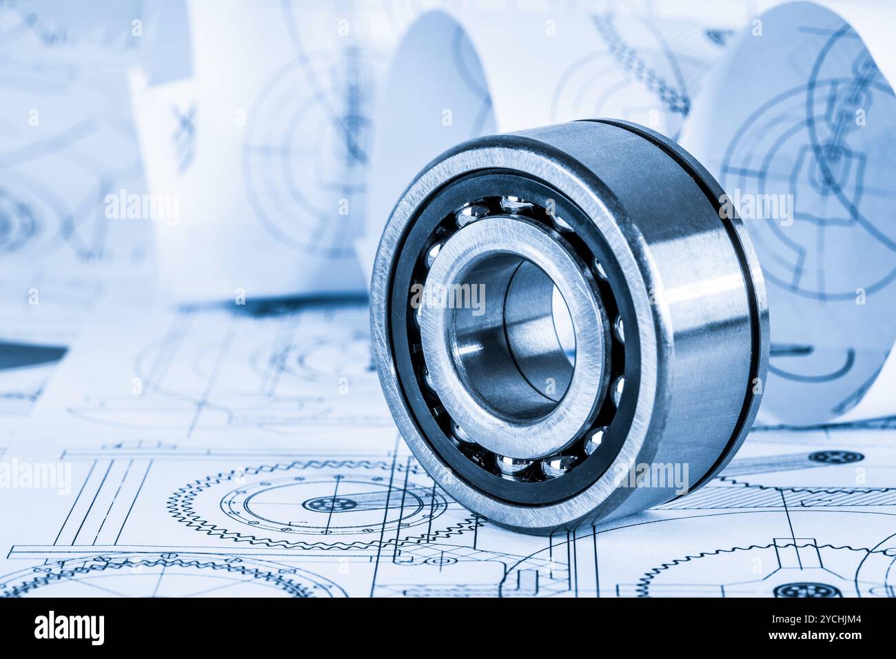 Technical drawings with the bearing Stock Photo - Alamy