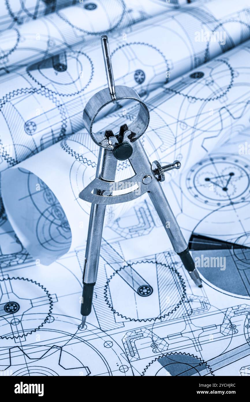 Technical details compass hi-res stock photography and images - Alamy