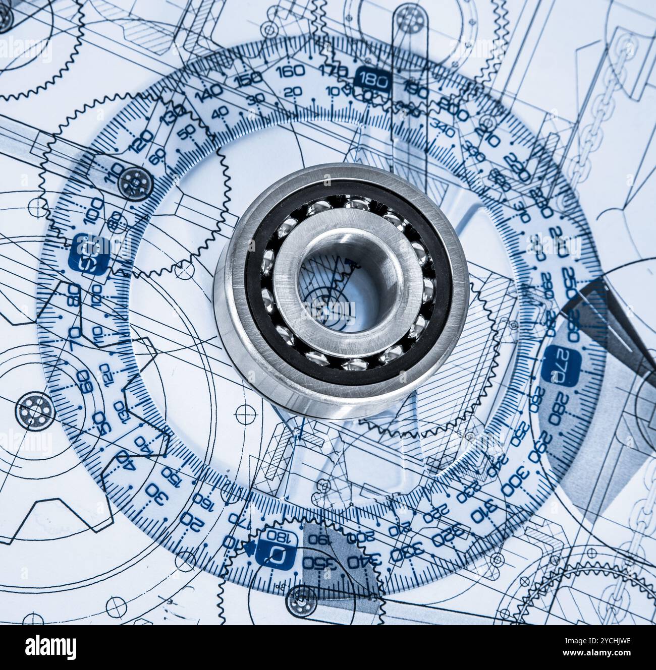 Technical drawings with the bearing Stock Photo - Alamy