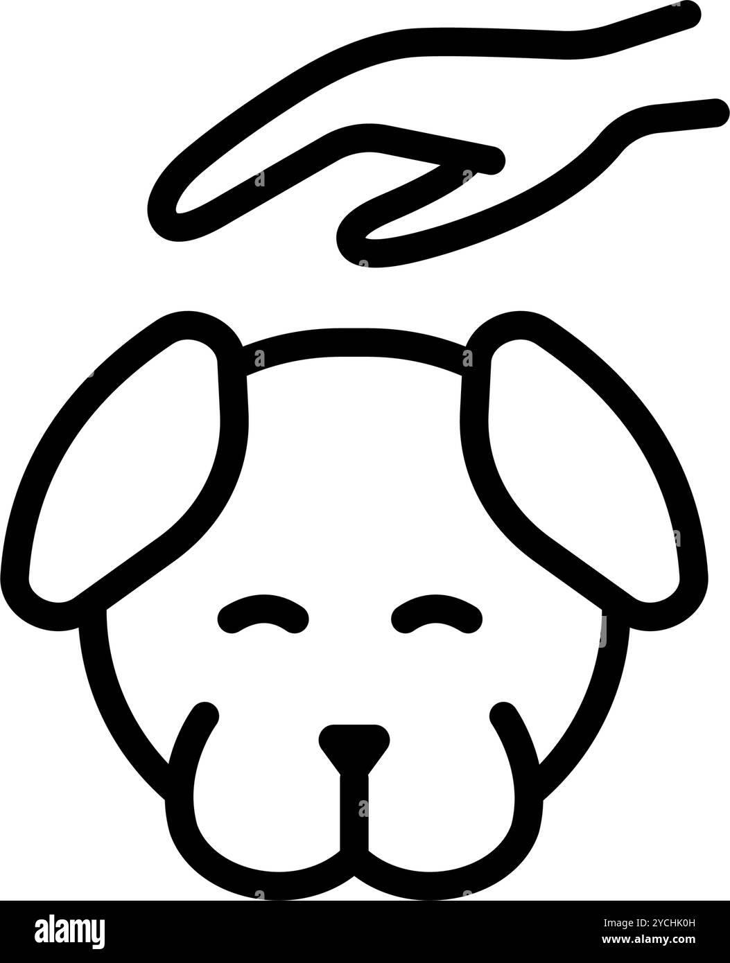 Dog head line icon. Dog care simple sign. Dog face design on white ...