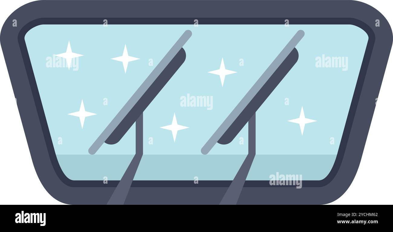 Wipers removing rain from windshield Stock Vector Images - Alamy