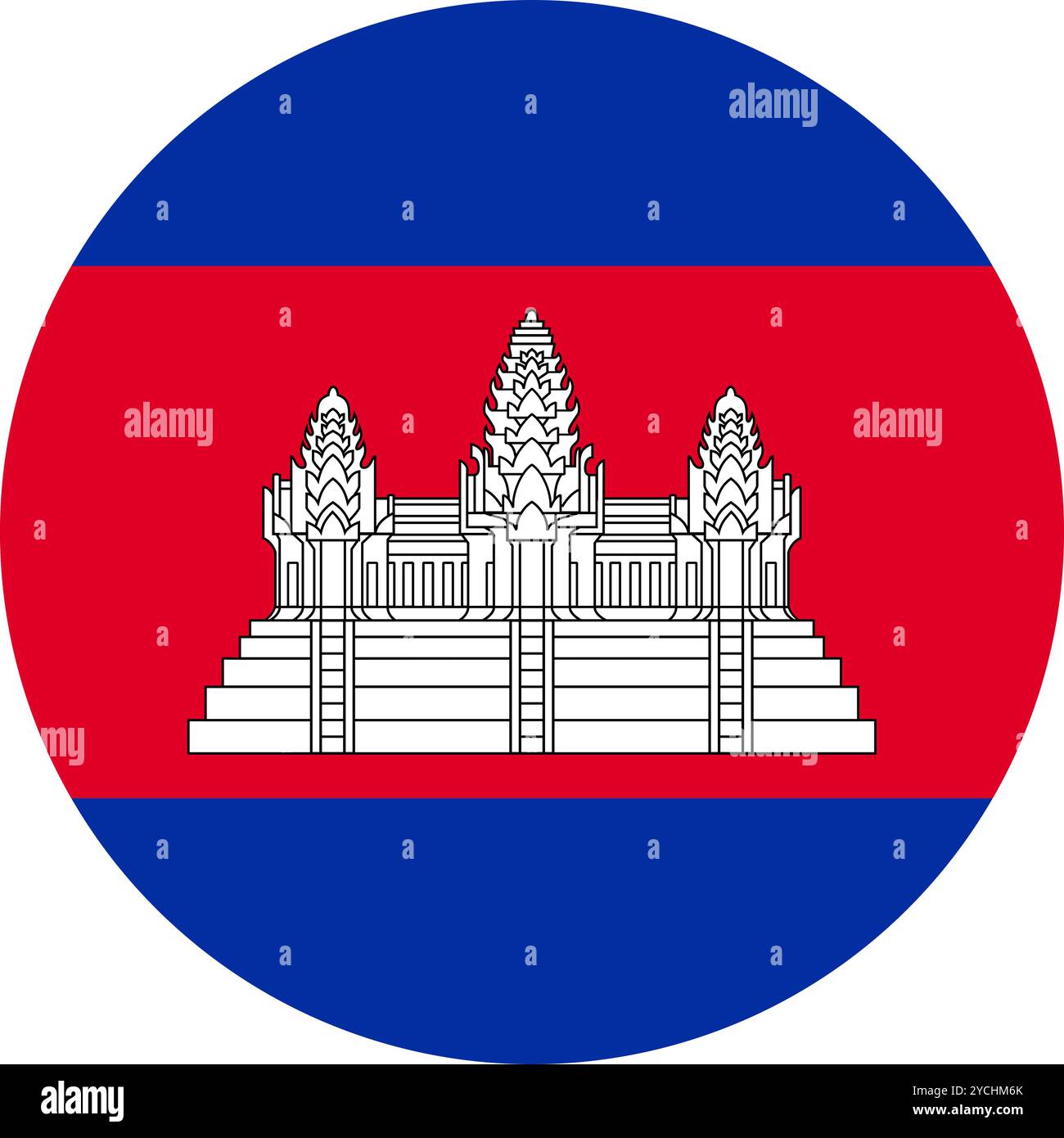 Cambodia Circle Flag, Circle Flag of Cambodia, Vector Images Stock Vector Image & Art - Alamy