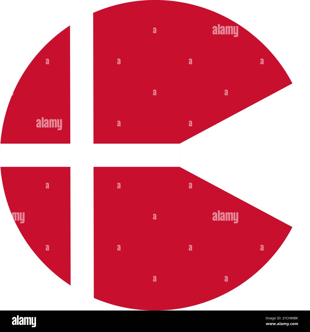 Denmark Circle Flag, Circle Flag of Denmark, Vector Images Stock Vector ...