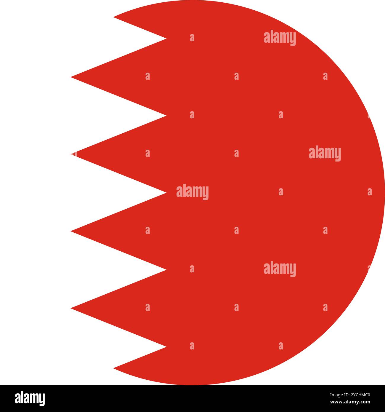 Bahrain Circle Flag, Circle Flag of Bahrain, Vector Images Stock Vector ...