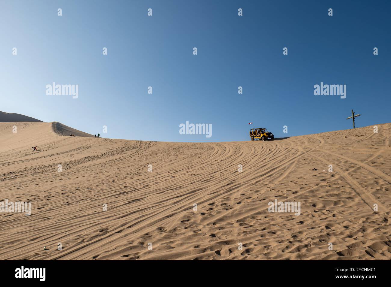 Oasis in the Middle of Large Desert Dunes Known as Huacachina in Ica ...