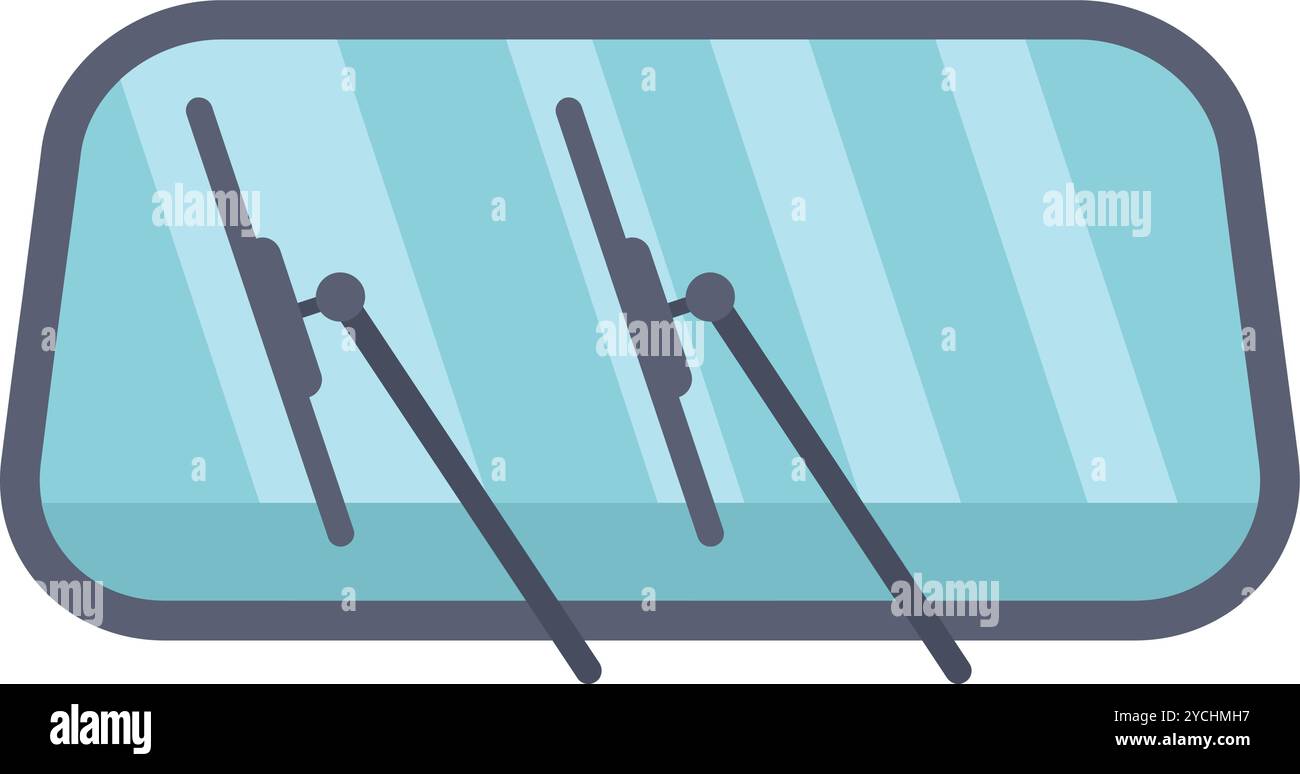 Illustration of car wipers cleaning a windshield, ensuring clear ...