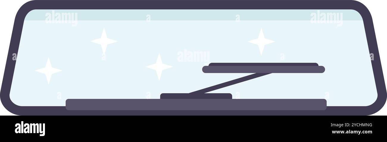 Illustration of a car windshield with wipers sparkling clean after ...