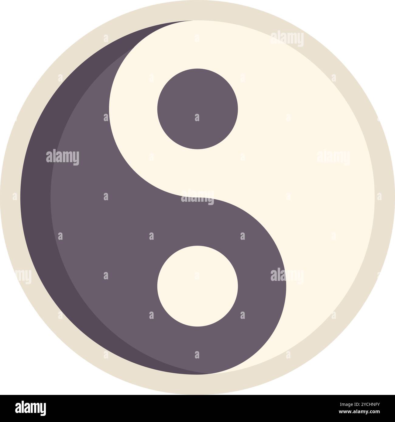 Circular yin yang symbol is representing the ancient chinese concept of ...