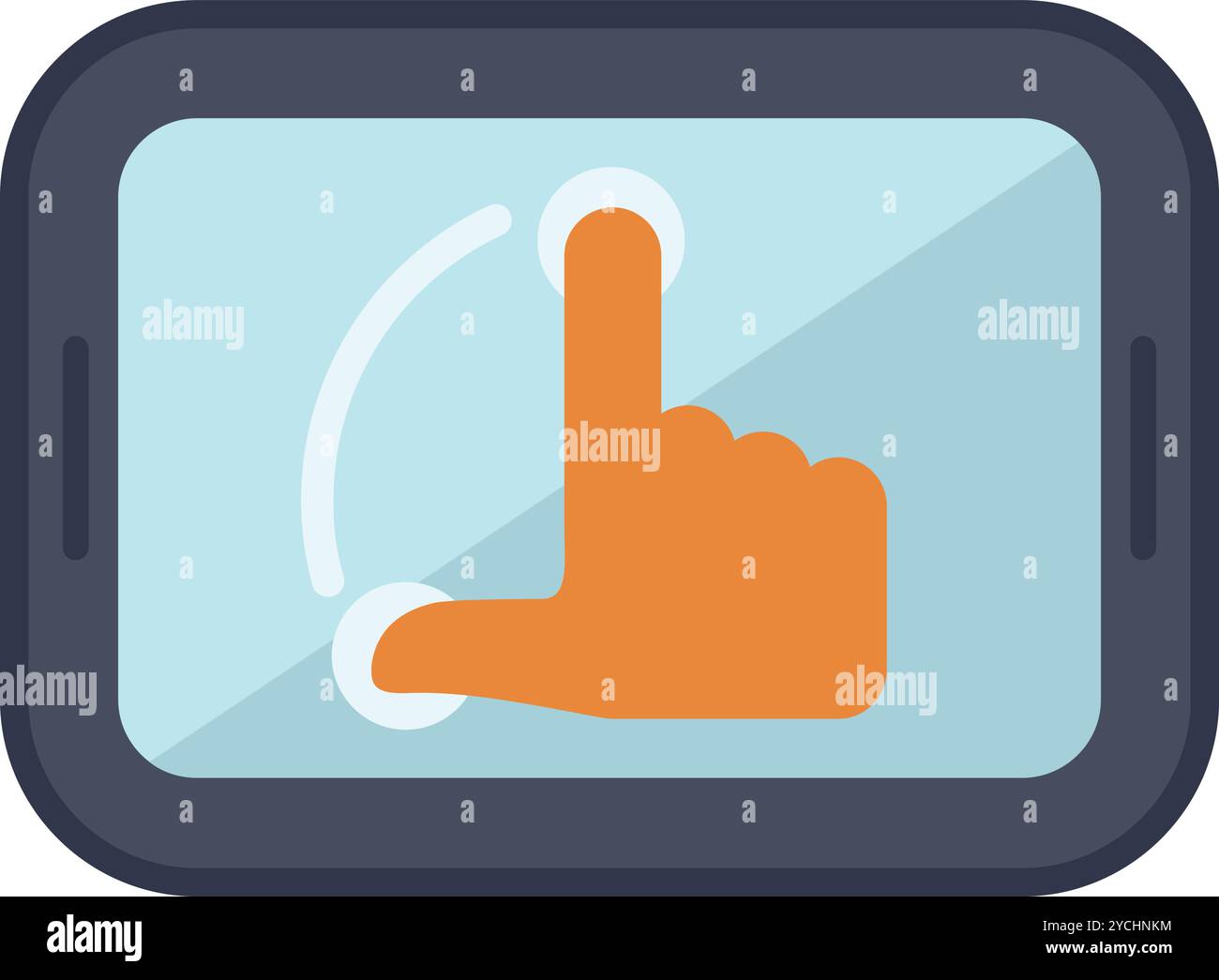 Close up hand using tablet Stock Vector Images - Alamy