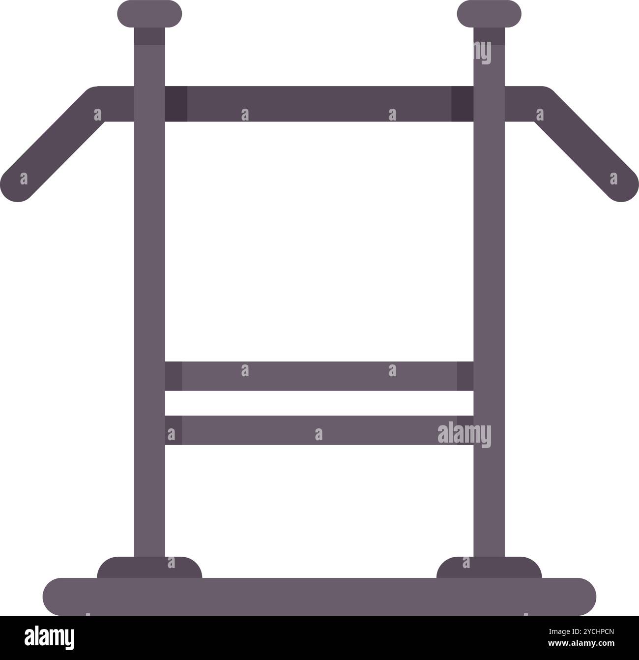 This flat vector illustration shows parallel bars, perfect for depicting fitness concepts Stock ...