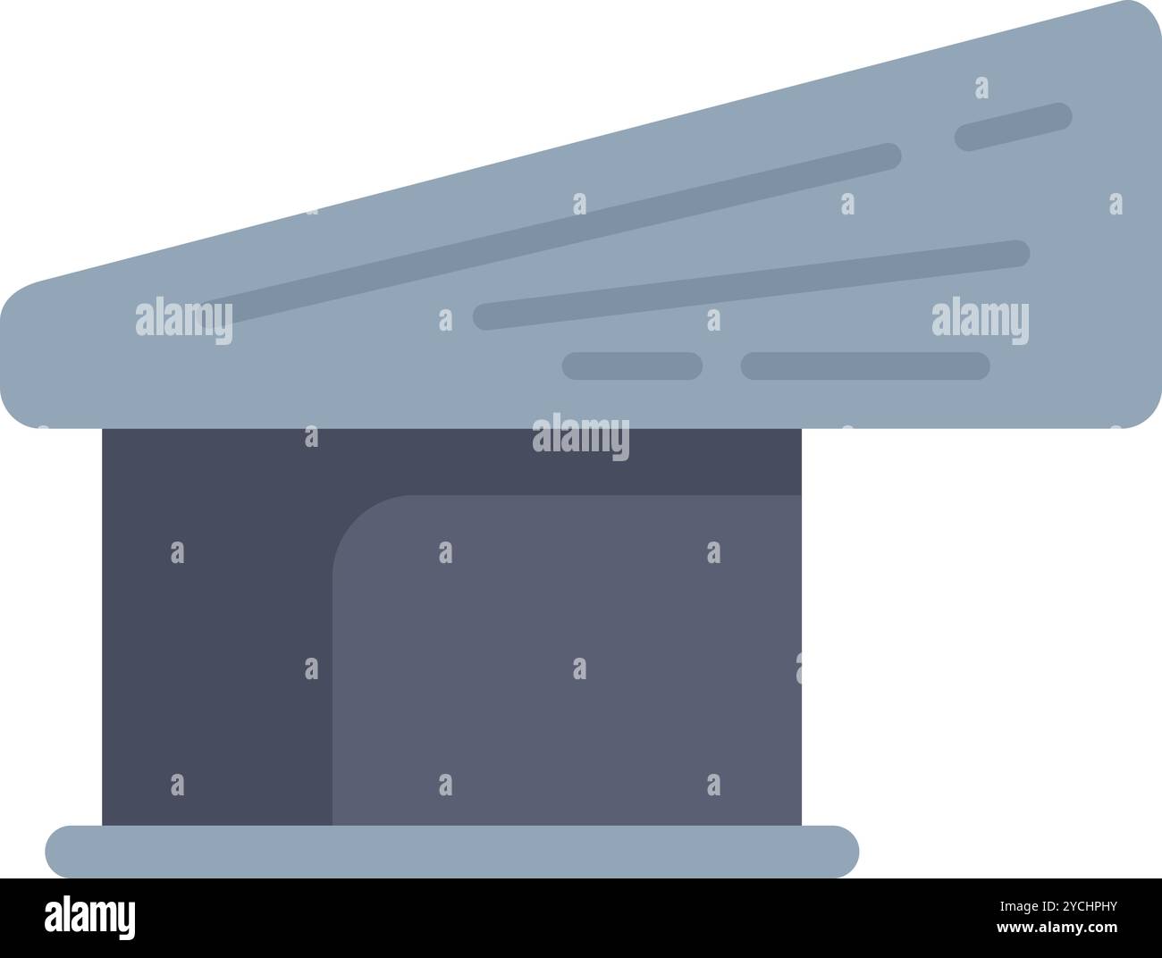 Minimalist vector illustration featuring a contemporary bus stop ...